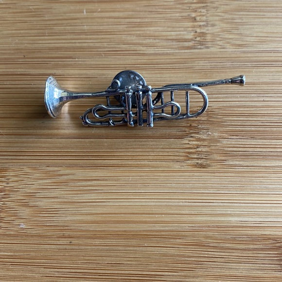 Jewelry | Vintage Silver Tone Trumpet Pin | Poshmark